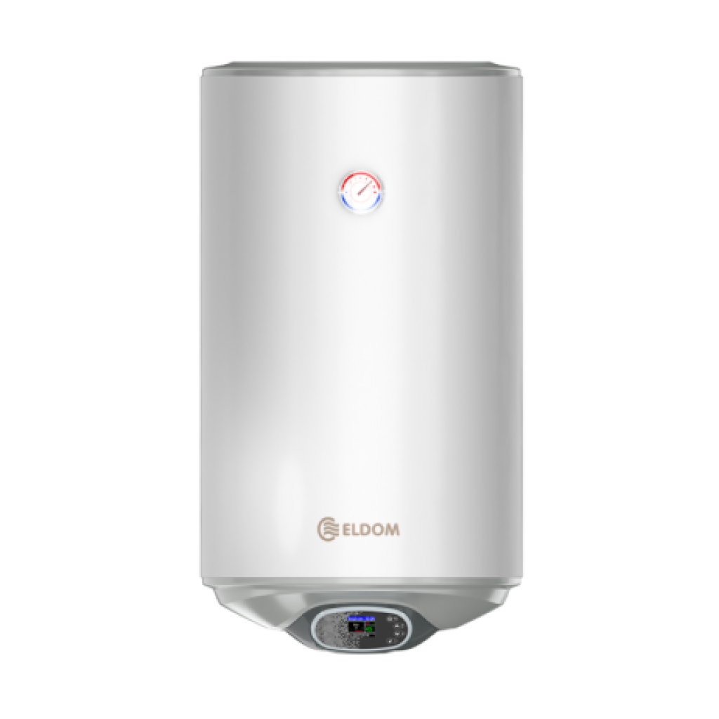 Бойлер ЕЛДОМ 80, 3 kW с интелигентно Wi-Fi електронно управление, емайлиран,голям диаметър ...