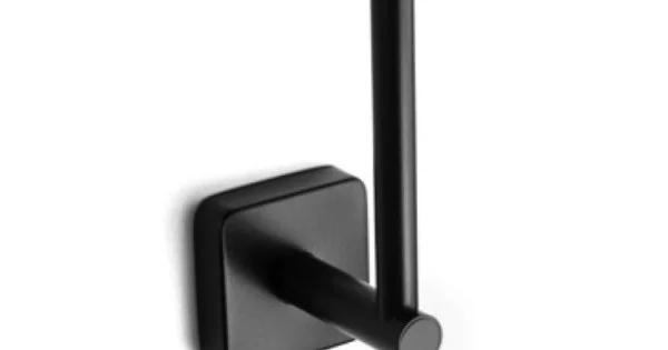 Държач за тоалетна хартия Quattro black прав, черен мат. Гаранция и топ цена