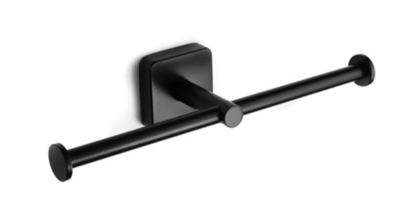 Двоен държач за тоалетна хартия Quattro black, черен мат. Гаранция и топ цена