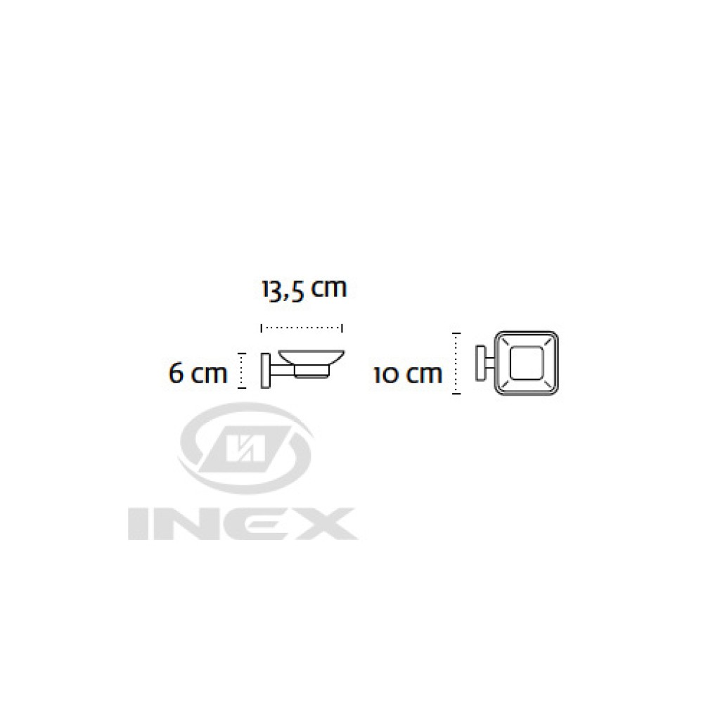 Стъклена сапунерка Quatro, хром. Гаранция и топ цена